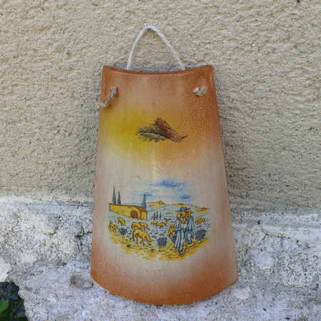 tuile décor provençal à suspendre
